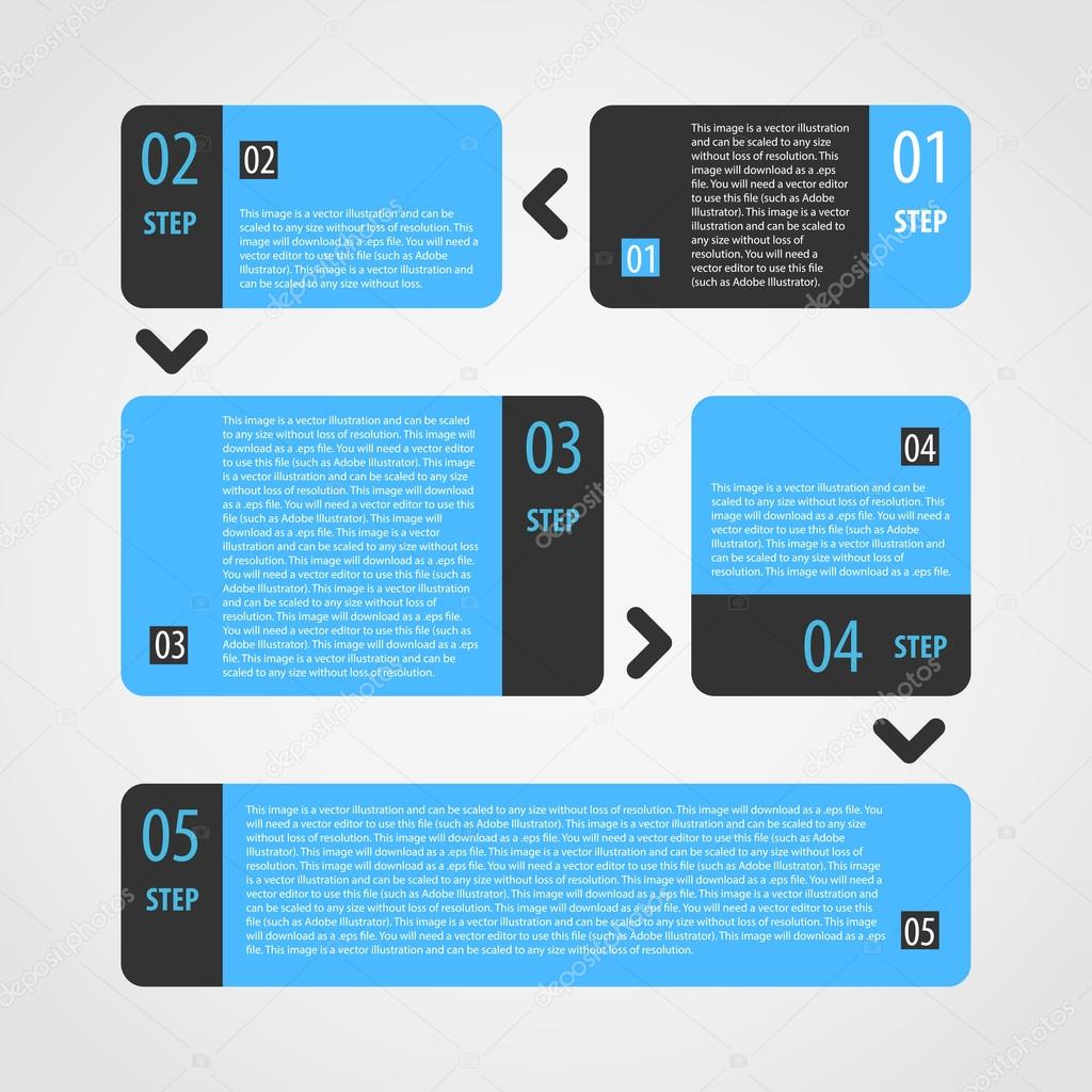 Modern mono blue infographics Stock Vector Image by ©lemon5ky #52474575