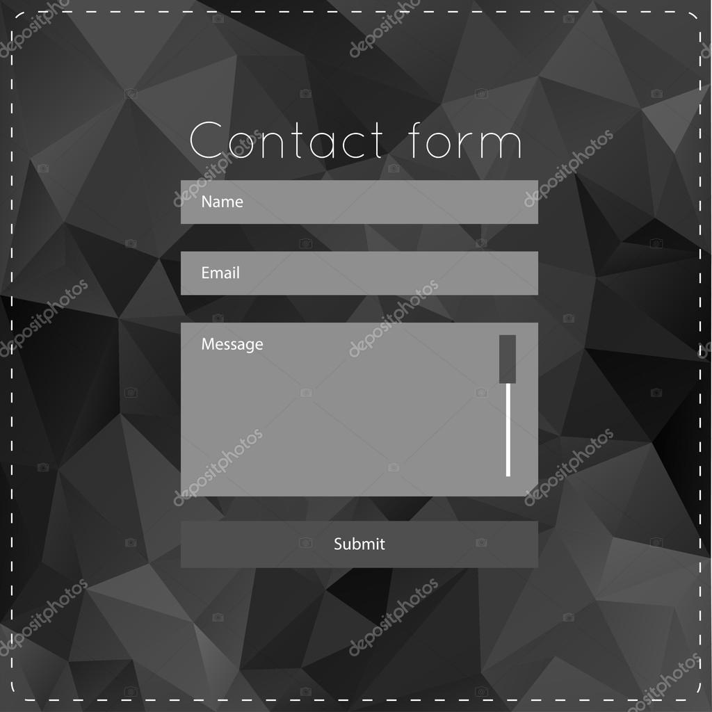 Simple contact us form templates Stock Vector Image by ©lemon5ky #84484032