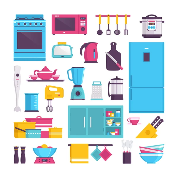 Cartoon kitchen appliances background Stock Vector Image by ©petitelili ...