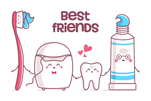 Best friends your teeth — Stock Vector © moryachok_ #102611456
