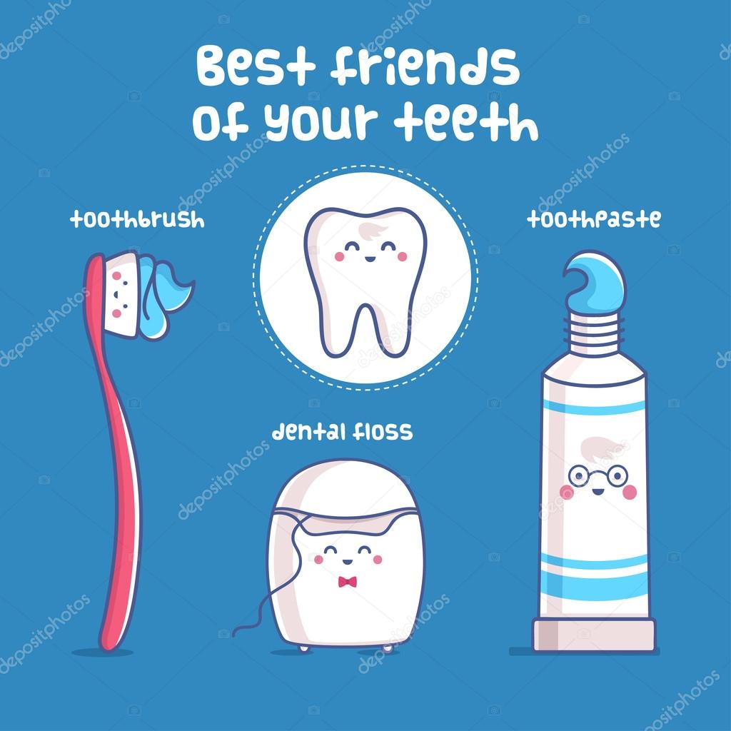 Best friends your teeth — Stock Vector © moryachok_ #102611456