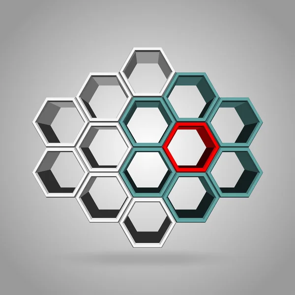 3d hexagon pattern Stock Vector Image by ©Neode #74472395