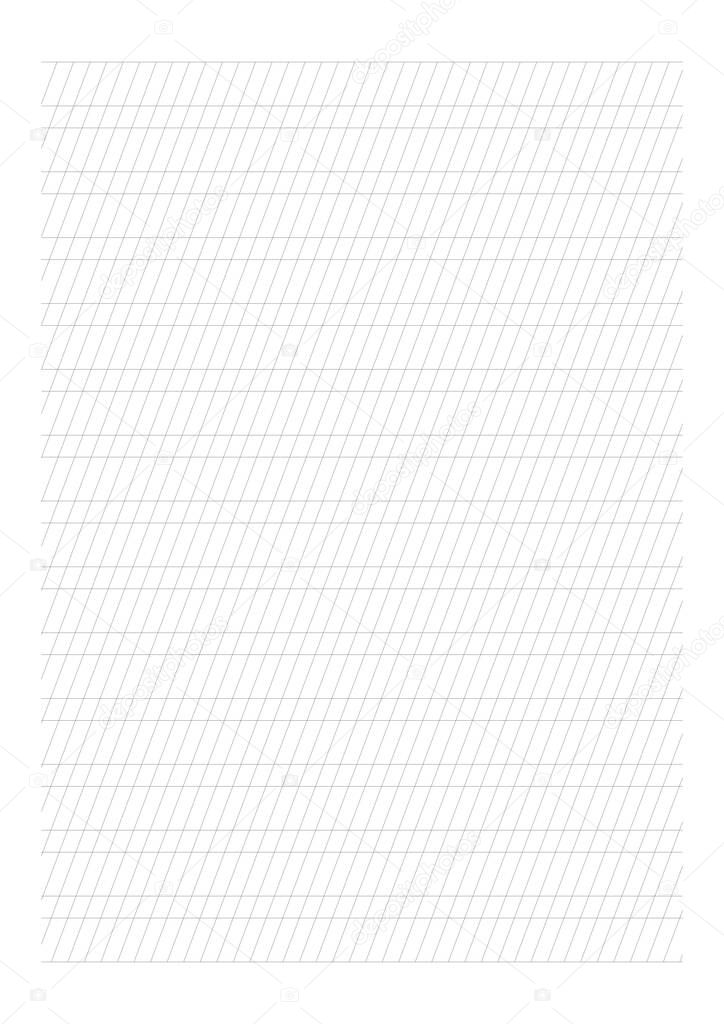 Papel de escritura: hoja A4, líneas horizontales en blanco con líneas ...