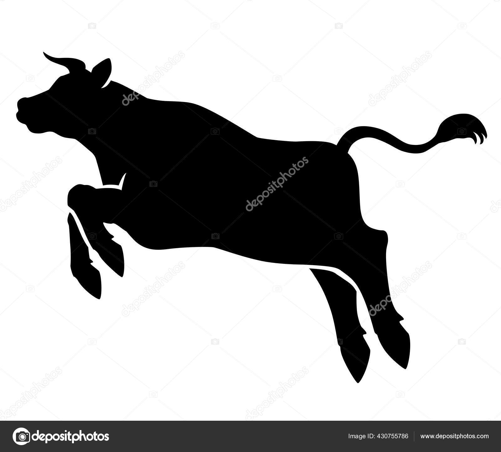 Jumping Cow Vector