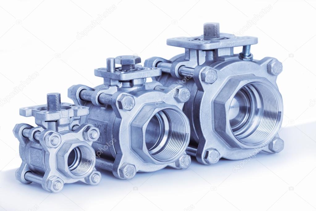 Group 3 valves, different sizes — Stock Photo © NadaK2 #90868674