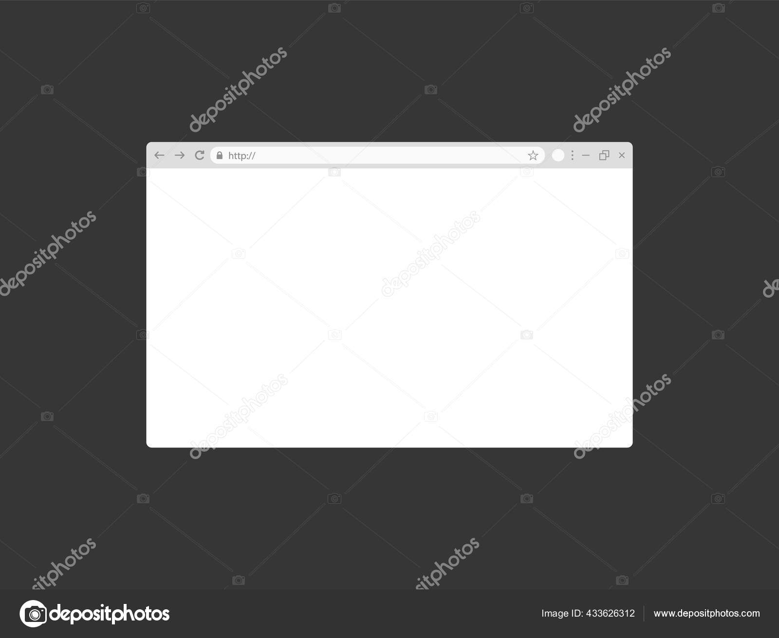 Simple Empty White Template Web Browser Blank Mockup Browser Page Stock ...