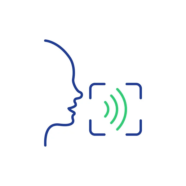 Command Voice Recognition Technology Silhouette Icon Access ...
