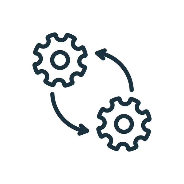 Gear Arrow Business Technology Process Color Icon Workflow Cog Wheel ...