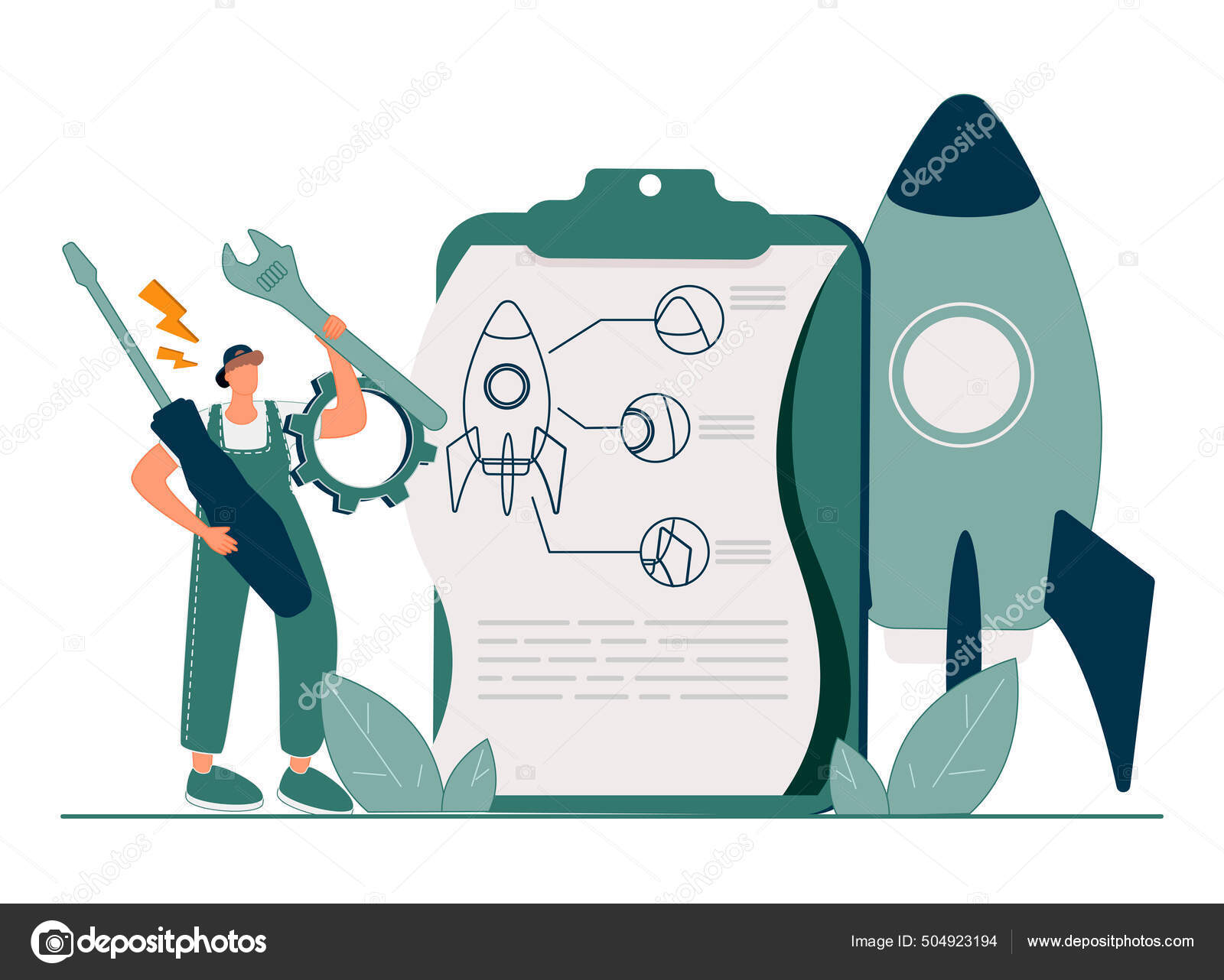 Project implementation abstract concept vector illustration. Project ...