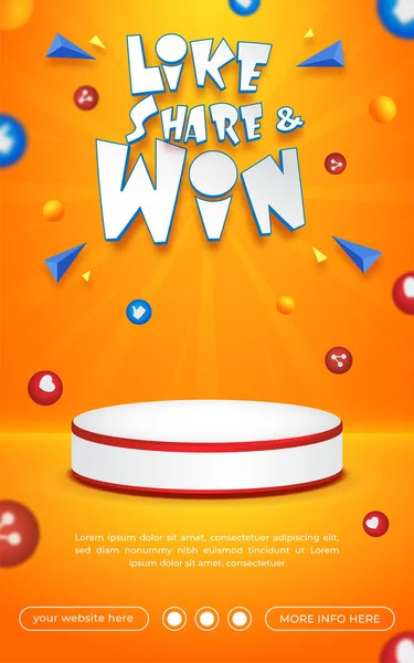 Social Media Invitation Contest Poster Spotlight Podium Pedestal ...