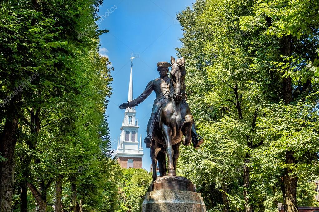 Paul Revere Statue in Boston, Massachusetts — Stock Photo © f11photo ...