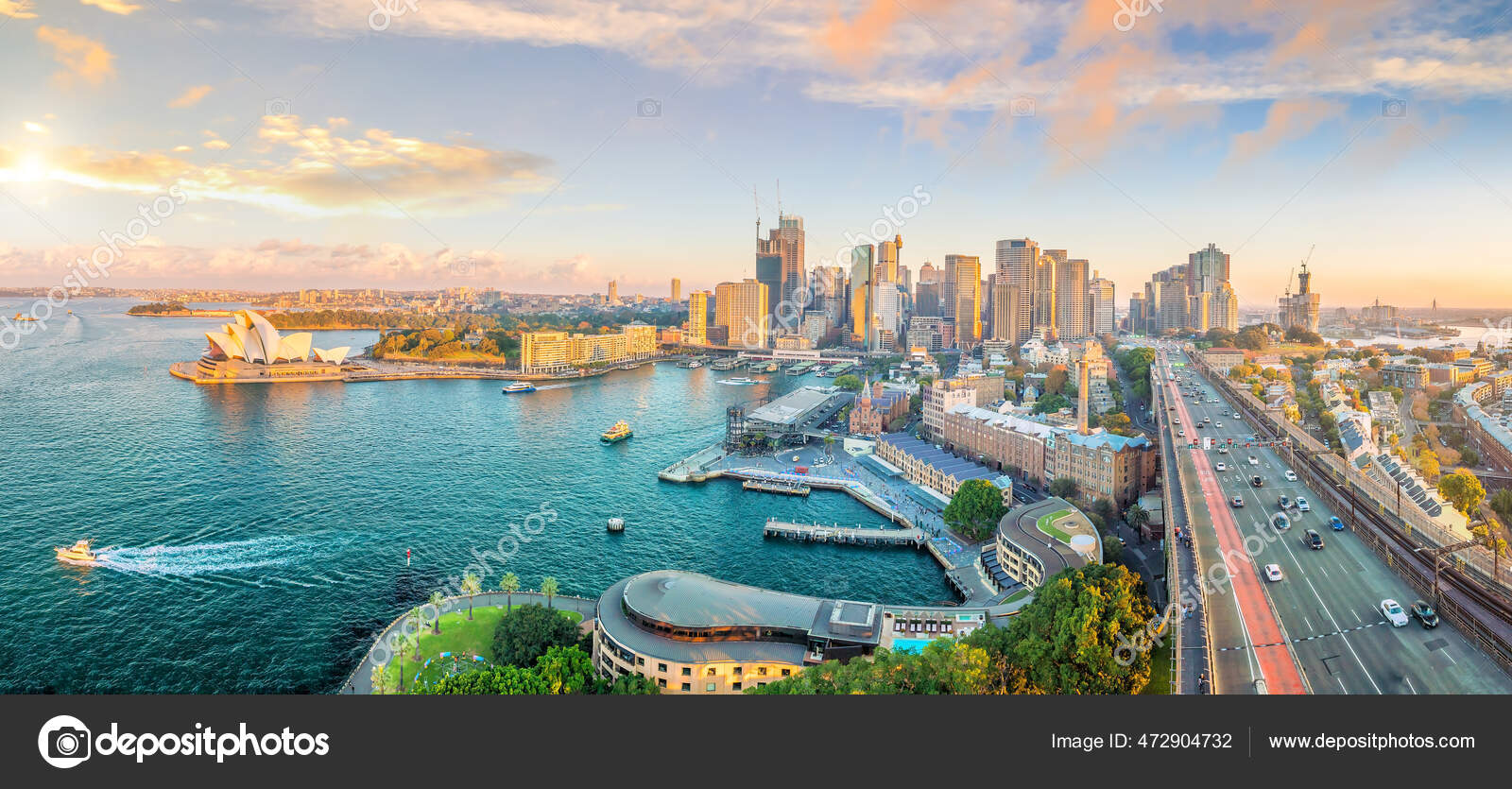 Downtown Sydney Skyline Australia Top View Twilight – Stock Editorial ...