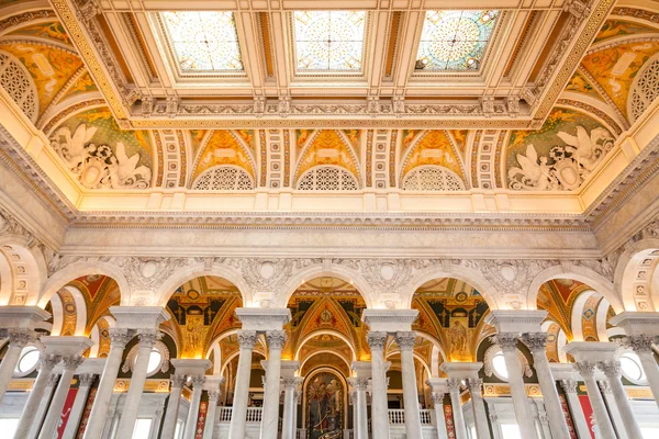 Library of Congress, interior of the building, DC — Stock Photo ...