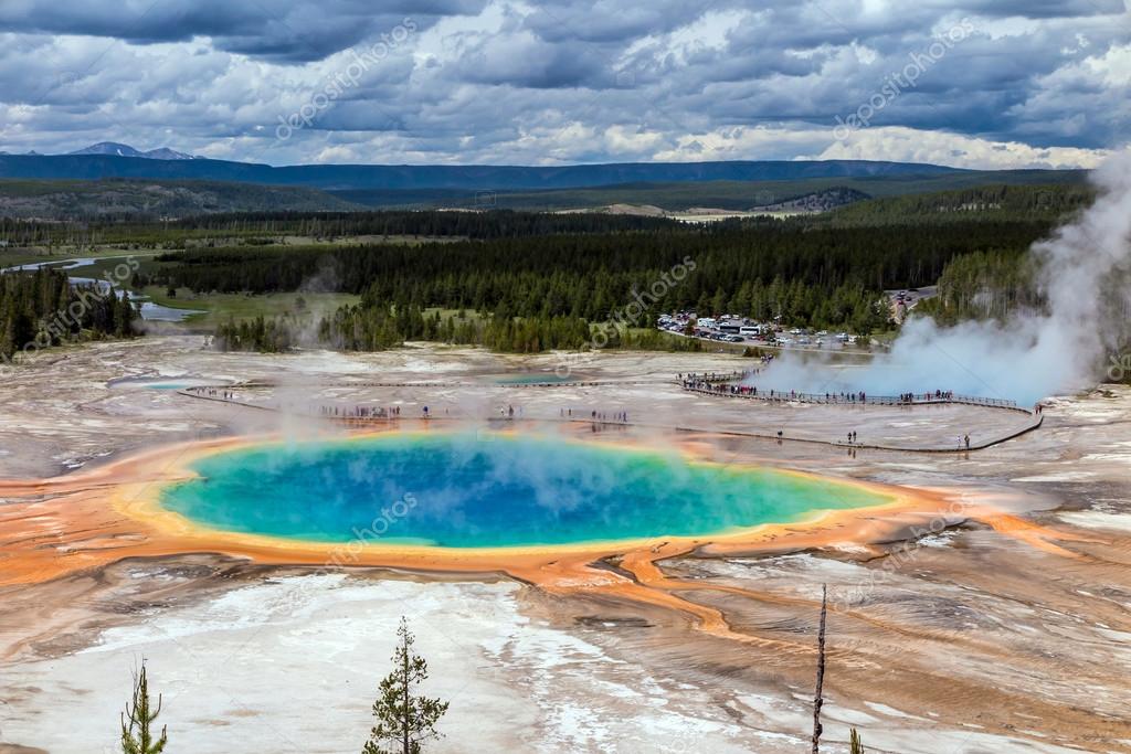 Yellowstone grand prismatic spring — Stock Photo © f11photo #77447816