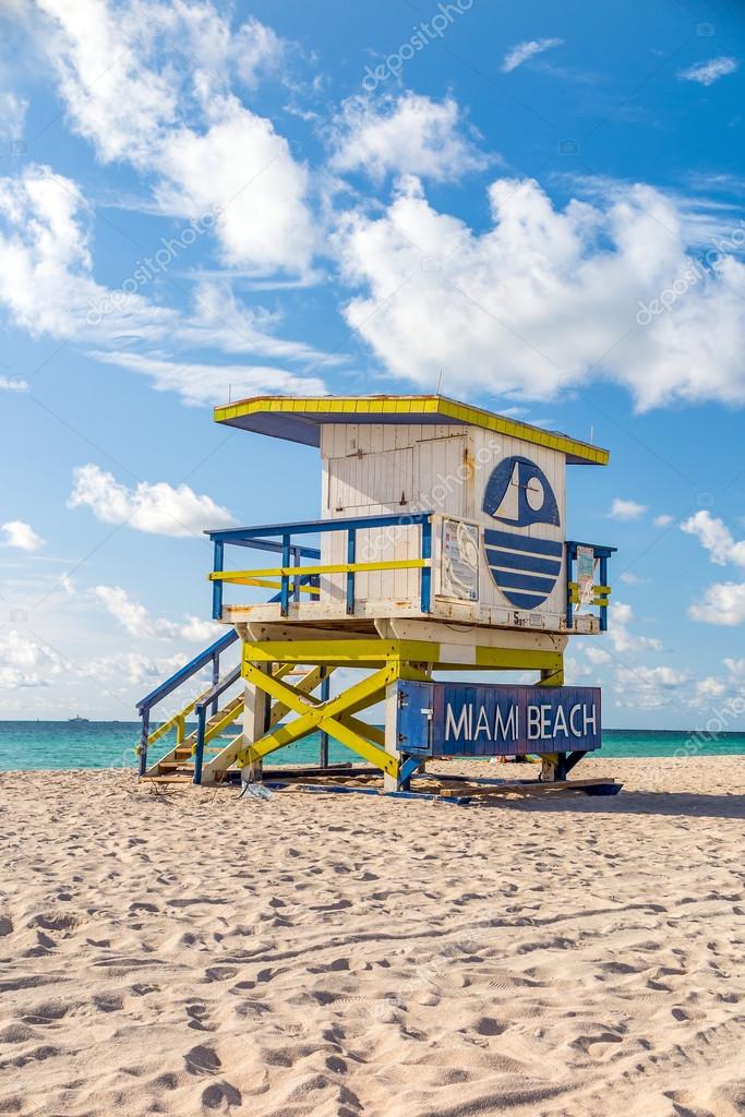 Lifeguard Tower in South Beach, Miami Beach, Florida – Stock Editorial ...