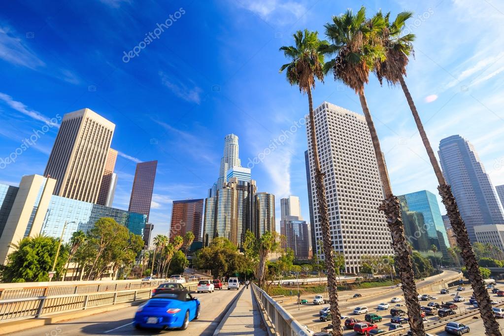 Los angeles, Californië, usa centrum stadsgezicht — Stockfoto ...