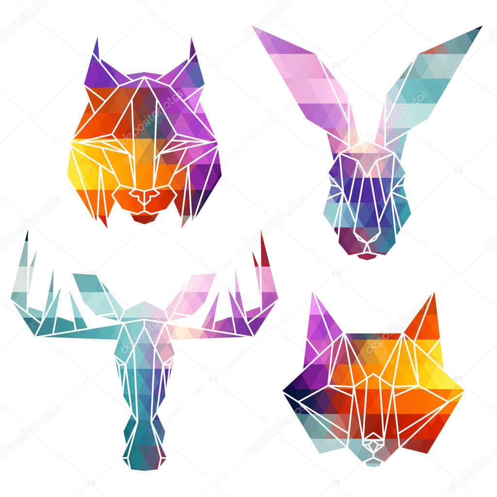 Bright animals icons Stock Vector by ©Diana_Pryadieva 124048348