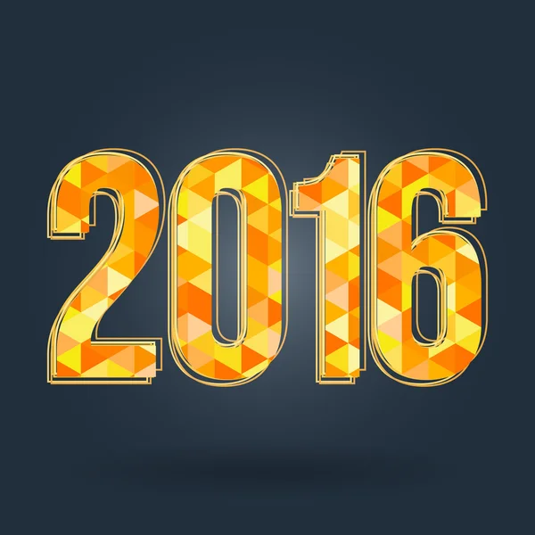 Vector label for the new 2016 mosaic of colored triangles Stock Vector ...