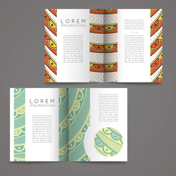 Set of vector design templates. Brochures in random colorful style ...