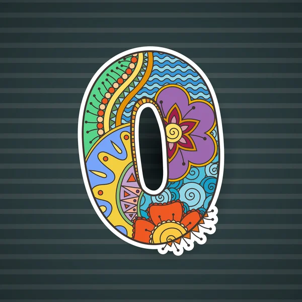 Zentangle number. Vector decorative number. Stock Vector Image by ...