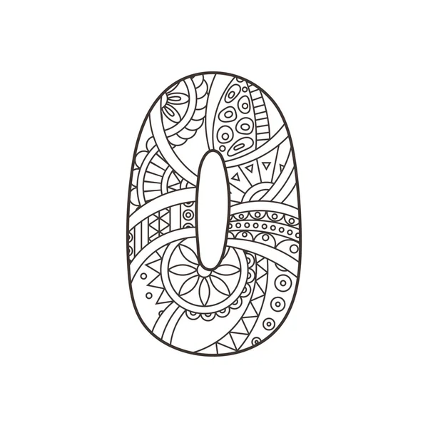 Zentangle number. Vector decorative number. Stock Vector Image by ...