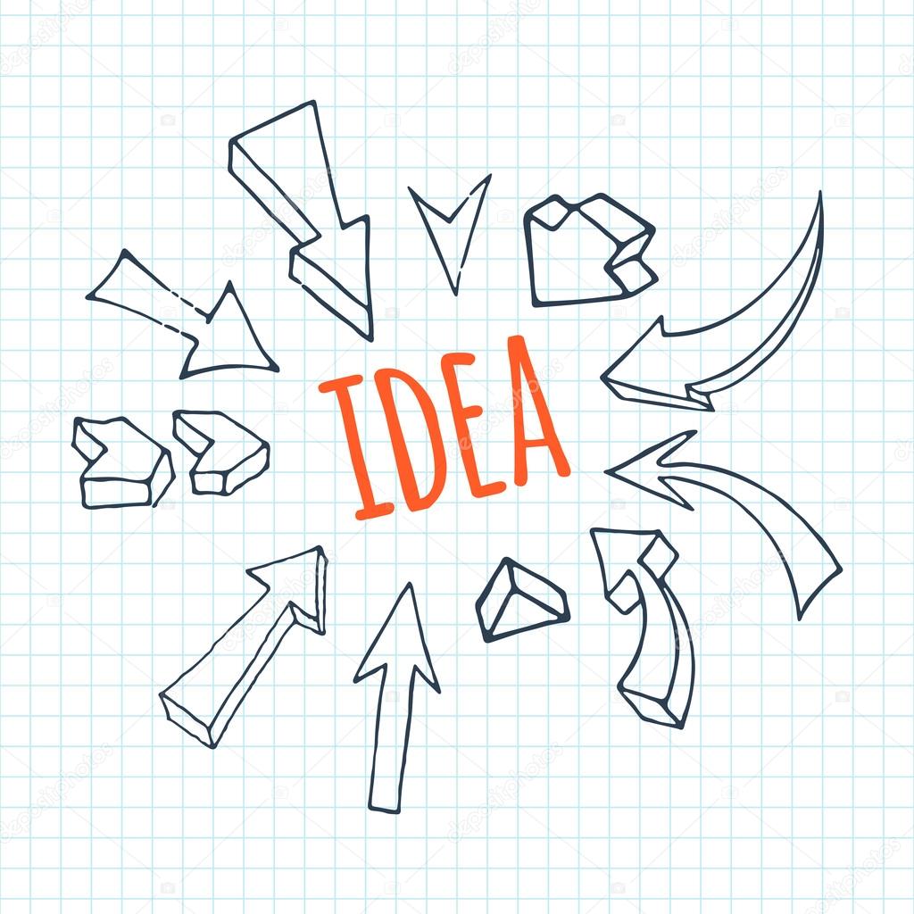 Stock diagram on graph paper with arrows and the words Stock Photo by ...