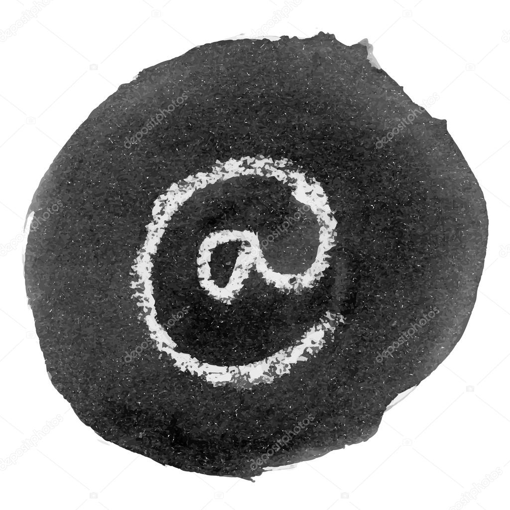 Ink Stain with the Symbol of At Stock Photo by ©Drekhann 84374096