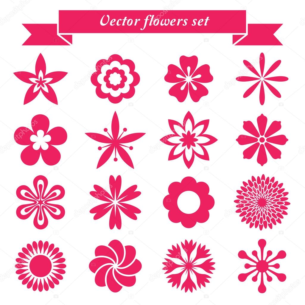 Vector flowers set Stock Vector by ©swavo 100930090
