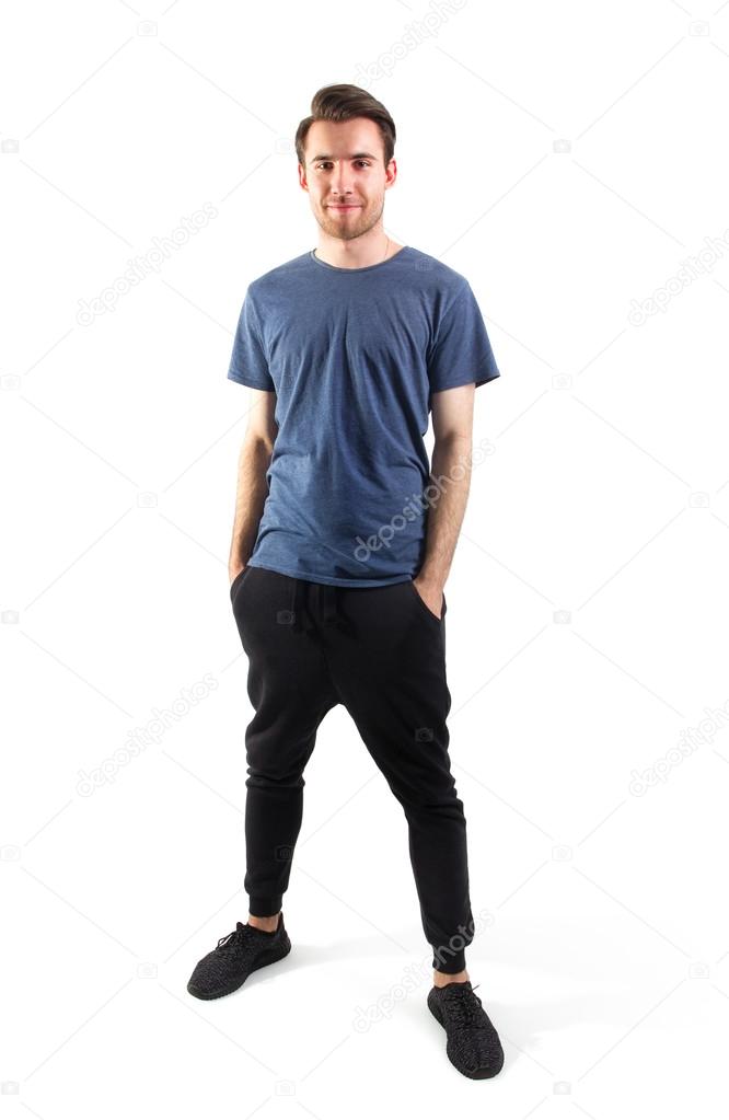 Handsome young man standing — Stock Photo © swavo #122301884