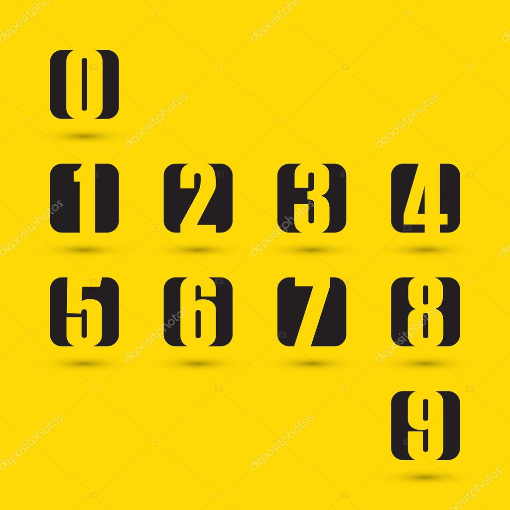 Numbers set. Design vector illustration. Stock Vector by ©Finevector ... Numbers set. Design vector illustration. Stock Vector by ©Finevector ...