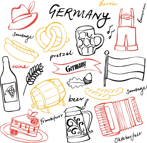 German background design. Germany national traditional symbols. Stock ...