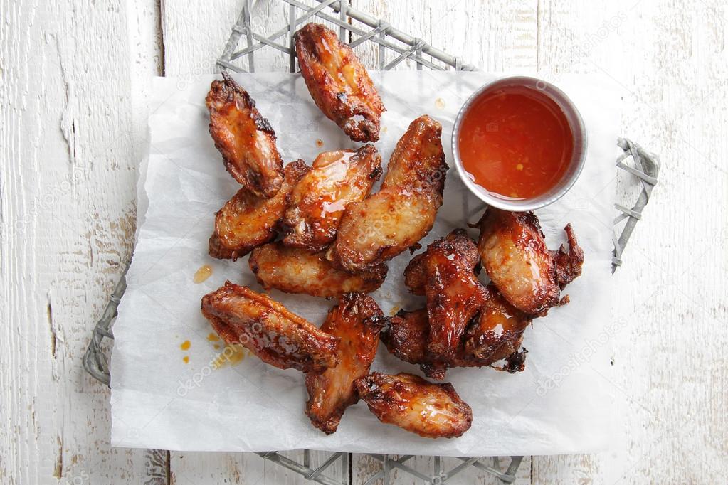 Grilled chicken wing — Stock Photo © Wiktory #74197505