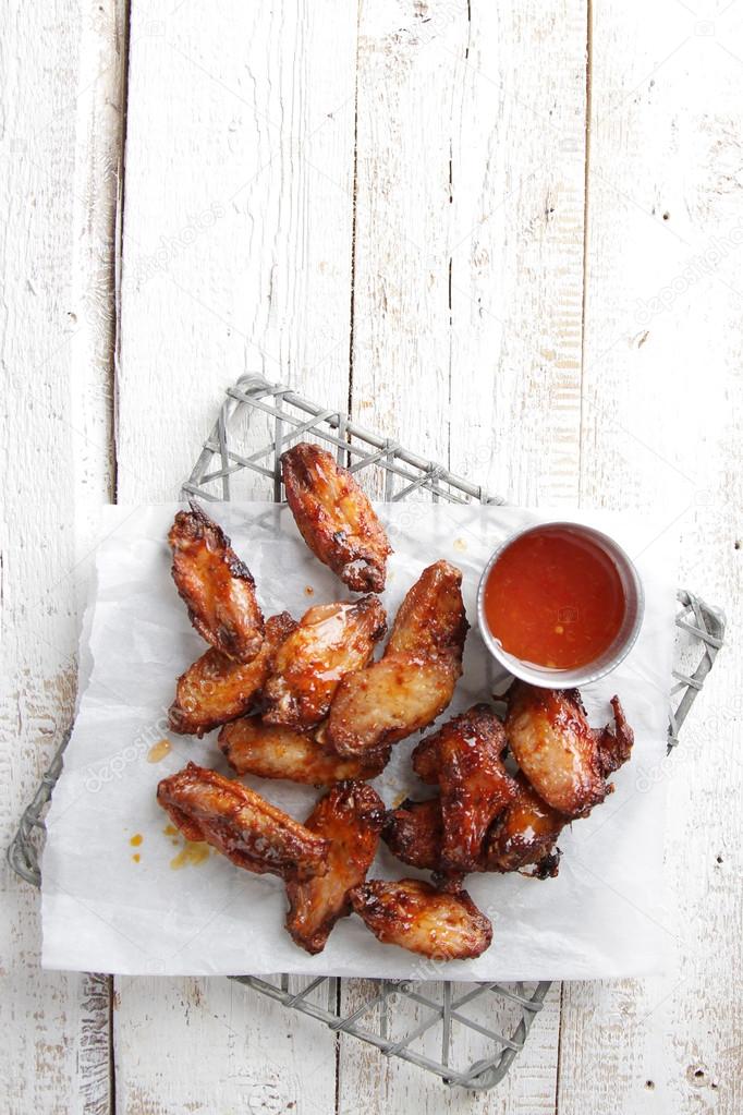 Grilled chicken wing — Stock Photo © Wiktory #74560355