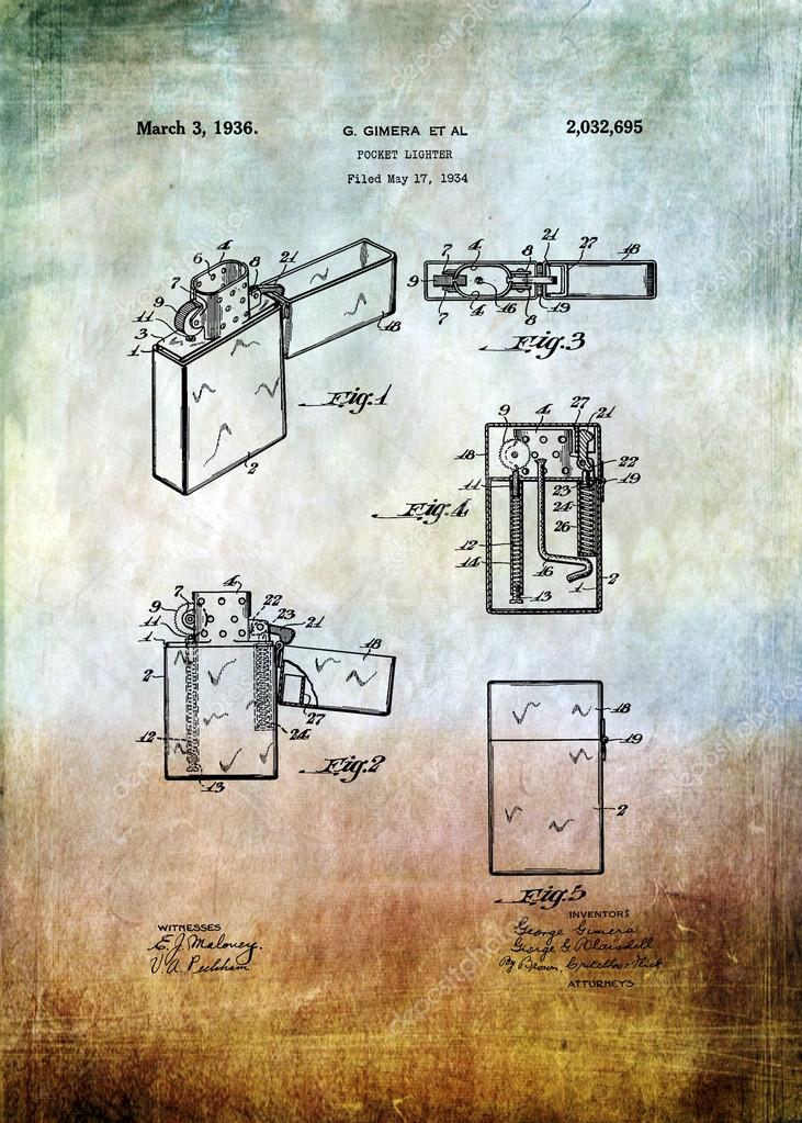 Lighter patent from 1934 — Stock Photo © chris2766 #82510690