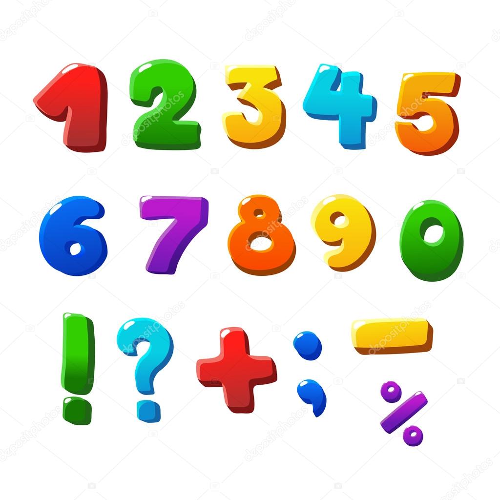 Colorful numbers set — Stock Vector © Lightkite #61450445