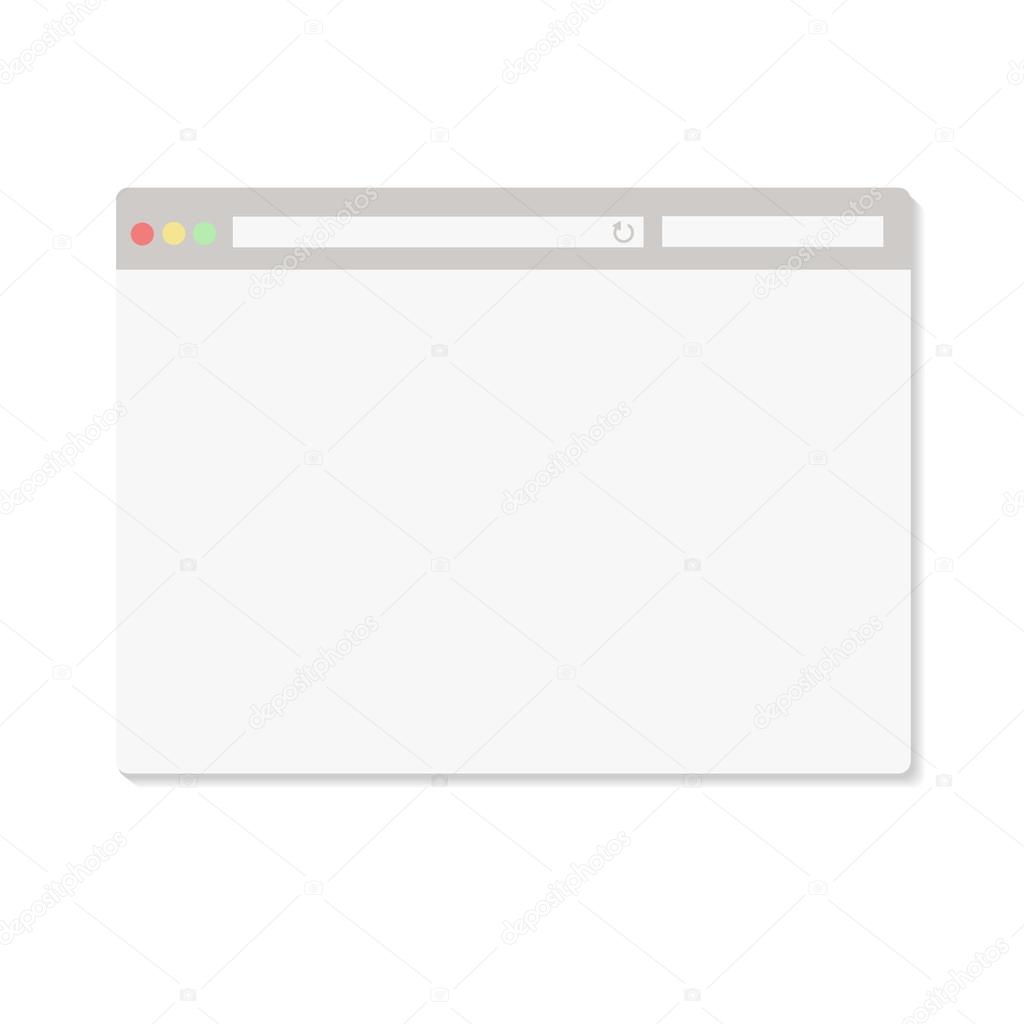 Simple browser window on white — Stock Vector © Lightkite #66191361