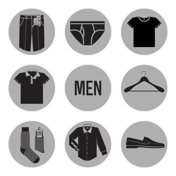 Men fashion icons set — Stock Vector © huhulin #69403503