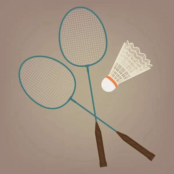 Badminton rackets and shuttlecock Vector Art Stock Images | Depositphotos