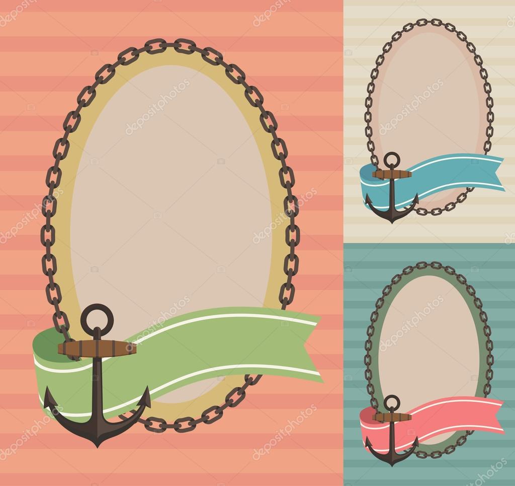 Chain oval frames Stock Vector Image by ©masha_tace #60821015