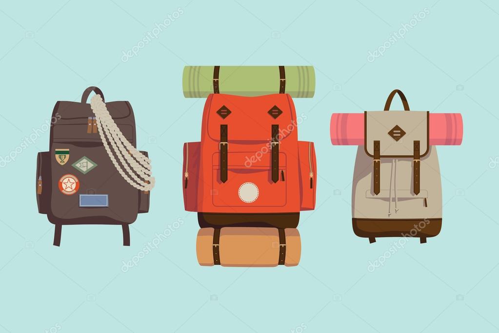 Three hiking backpacks. — Stock Vector © masha_tace #60821741
