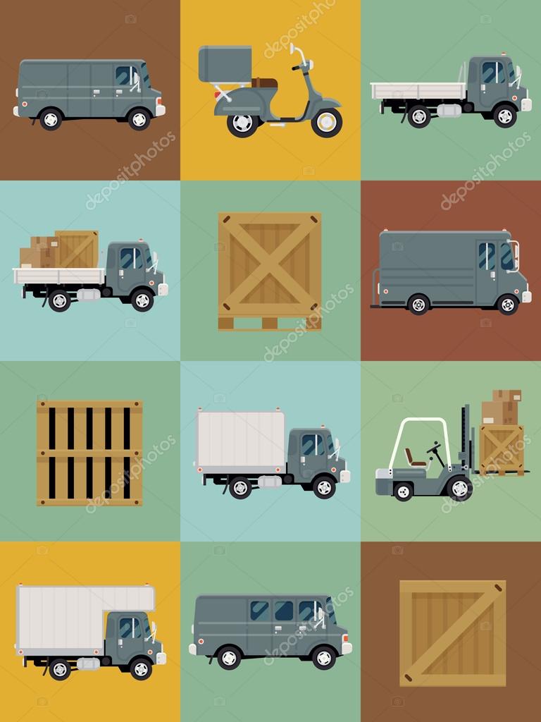 Fleet vehicles icons — Stock Vector © masha_tace #60822677