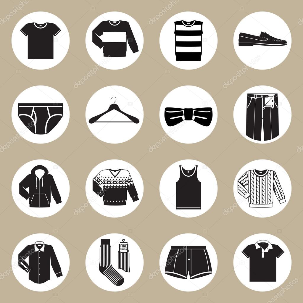 Men wear circle icons Stock Vector Image by ©masha_tace #60823261