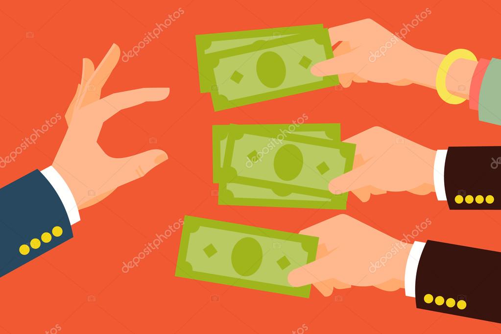 Hands offering money Stock Vector Image by ©masha_tace #60823515