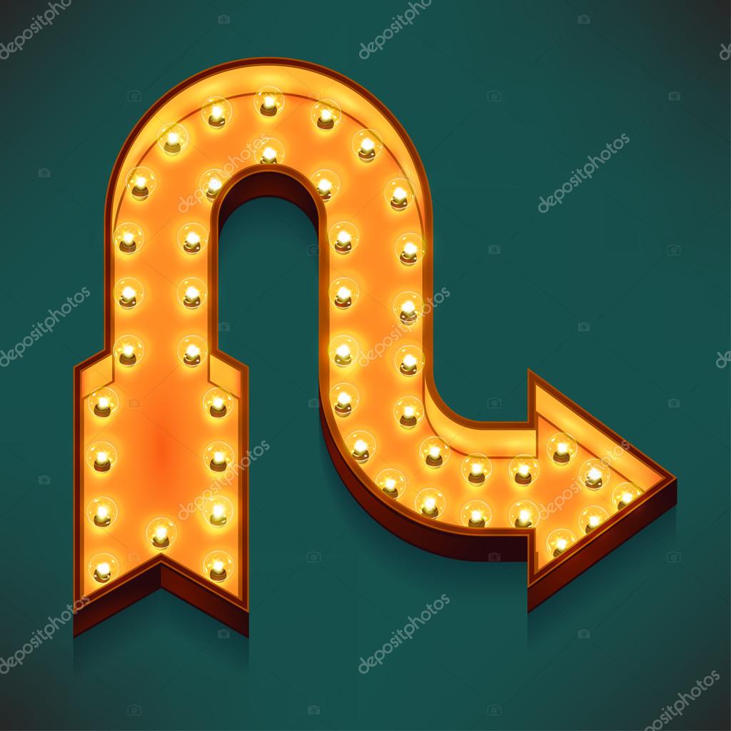 Arrow with electric bulbs. Stock Vector Image by ©masha_tace #62770173