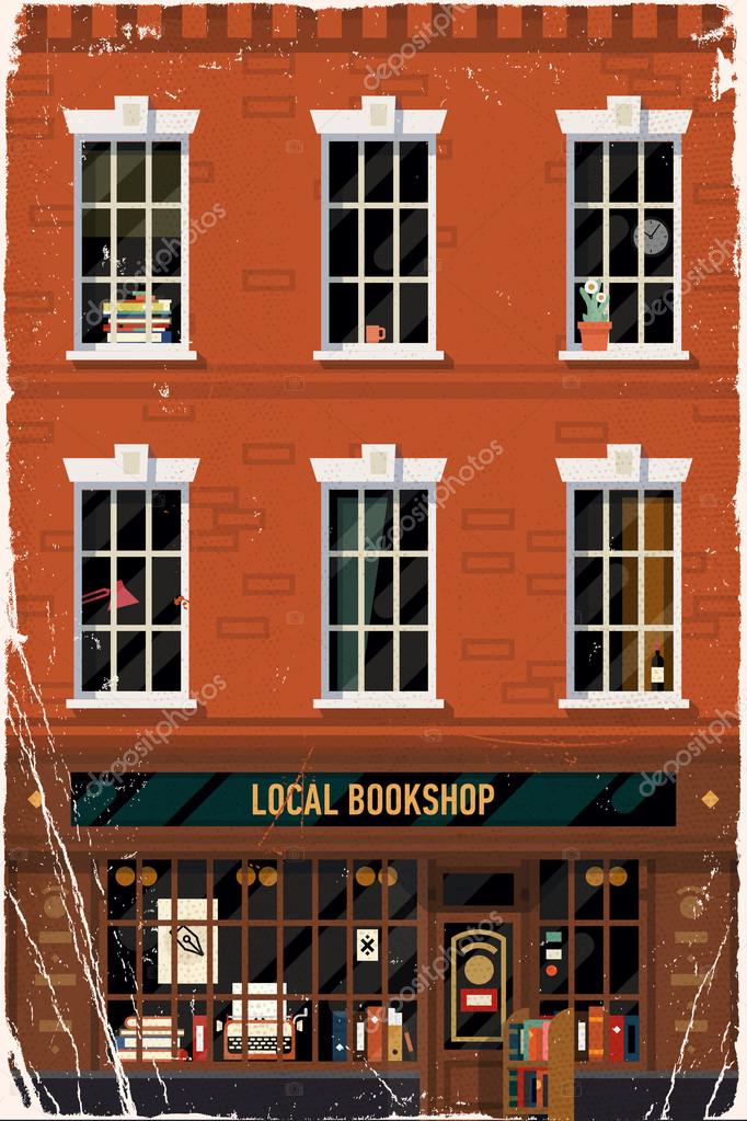 Downtown brick building — Stock Vector © masha_tace #64599383