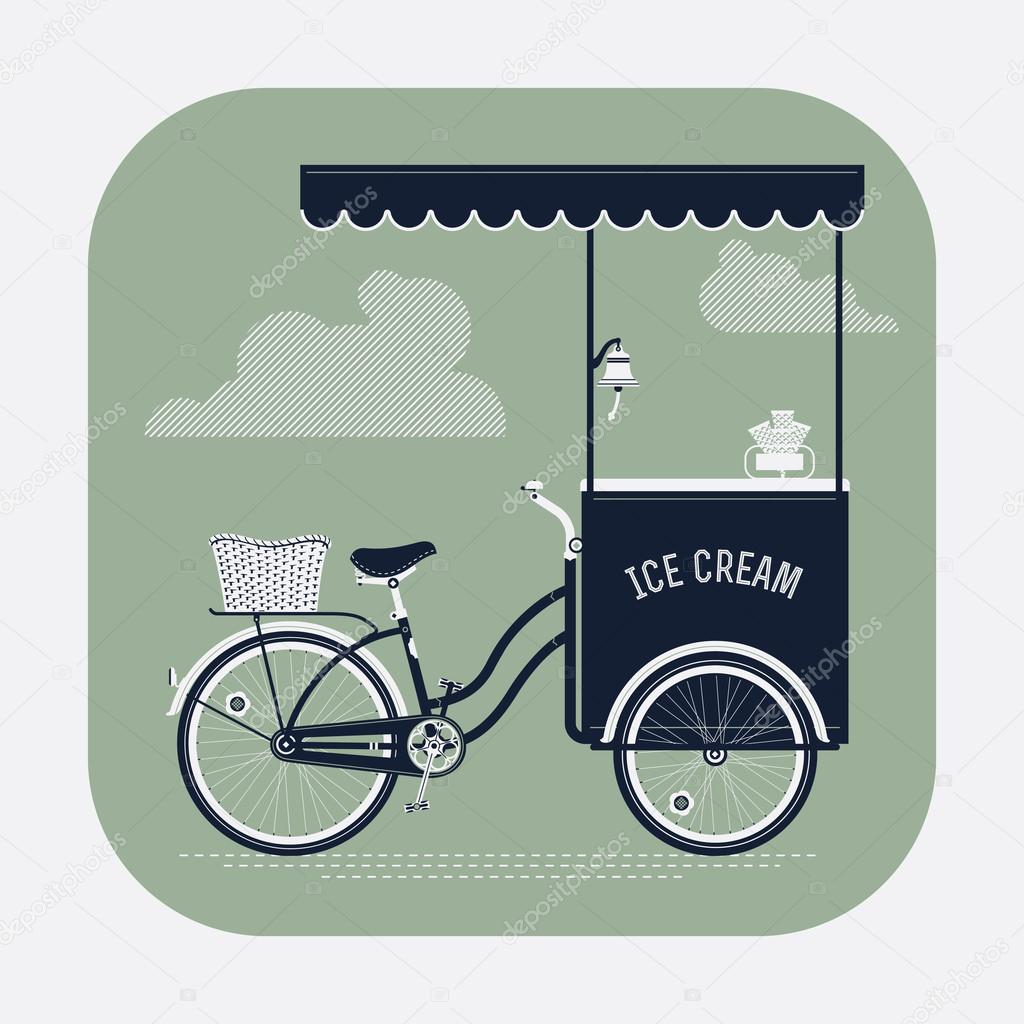 Ice cream bicycle cart vintage Stock Vector Image by ©masha_tace #66481745