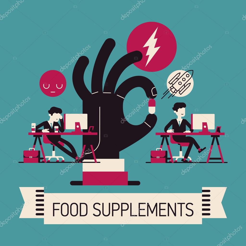 Food supplements effect for office work Stock Vector Image by ©masha ...
