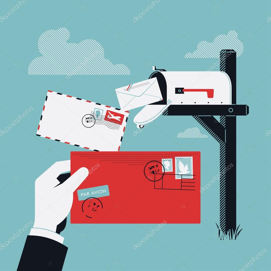 Incoming correspondence and mail delivery — Stock Vector © masha_tace ...
