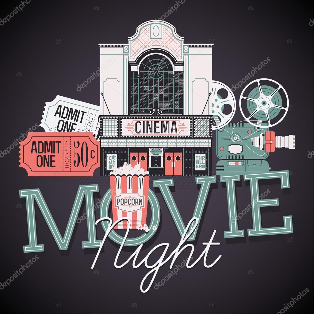 Movie Night event — Stock Vector © masha_tace #74088919