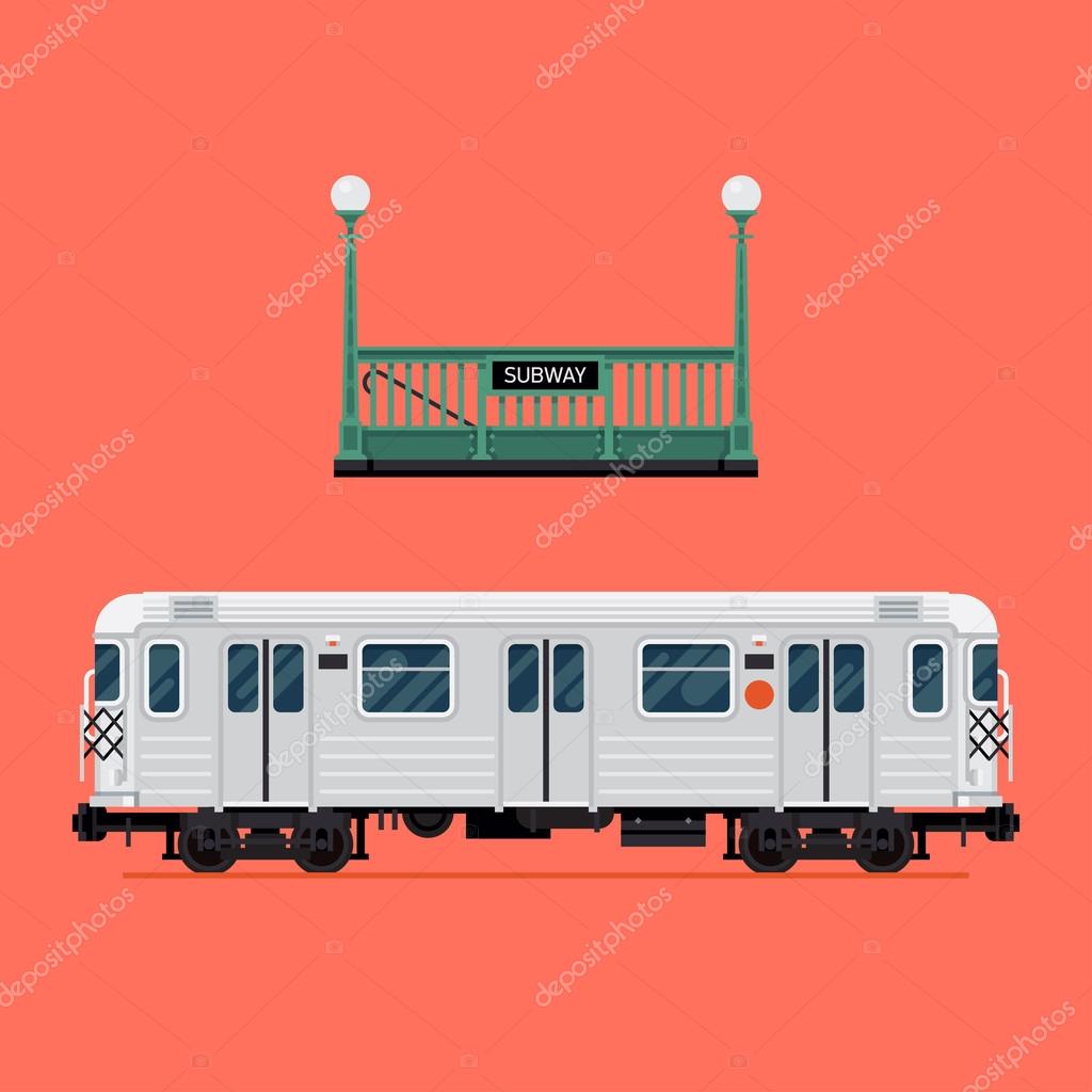 Mta Train Clipart Vintage